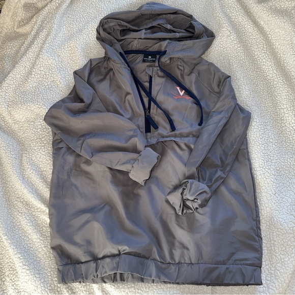 Tops | Uva Gray Quarter Zip Windbreaker | Poshmark